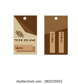 Hang Tag Simple Chocolate Design Stock Vector (Royalty Free) 1802535952 ...