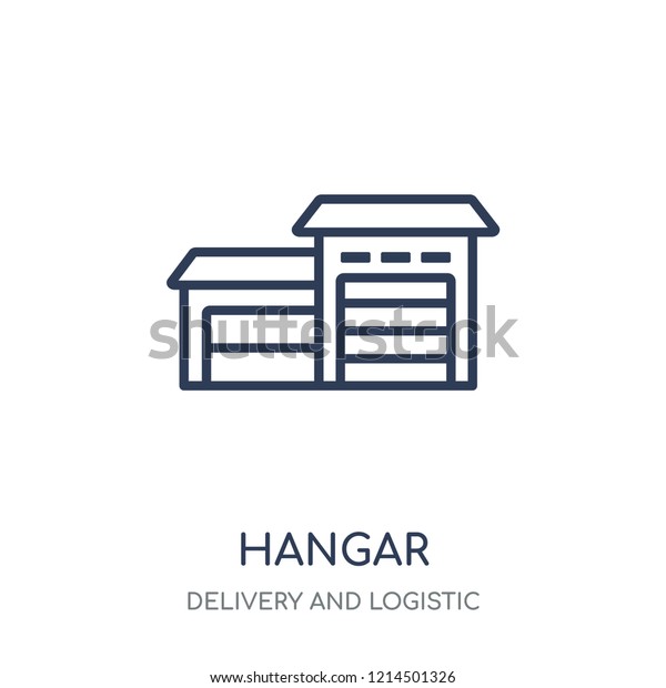 Hangar Icon Hangar Linear Symbol Design Stock Vector (Royalty Free ...
