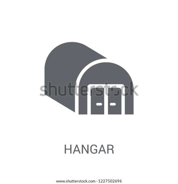 Hangar Icon Trendy Hangar Logo Concept Stock Vector (Royalty Free ...