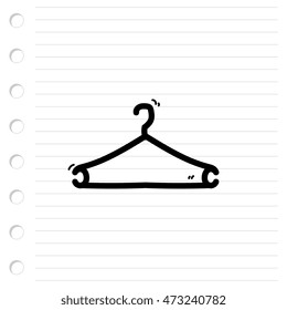 Hanger Doodle Freehand Drawn Stock Vector (Royalty Free) 473240782 ...
