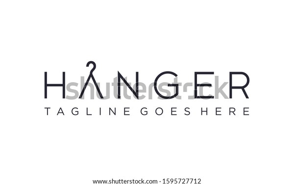Hanger Logo Design Vector Editable Stock Vector (Royalty Free) 1595727712