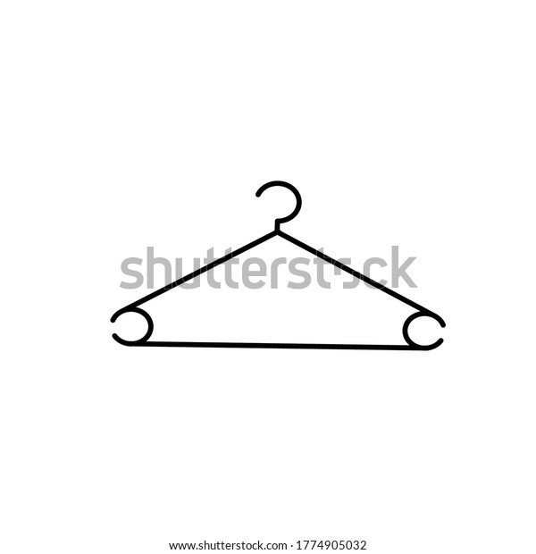 Hanger Outline Icon Vector Design Template Stock Vector (Royalty Free ...