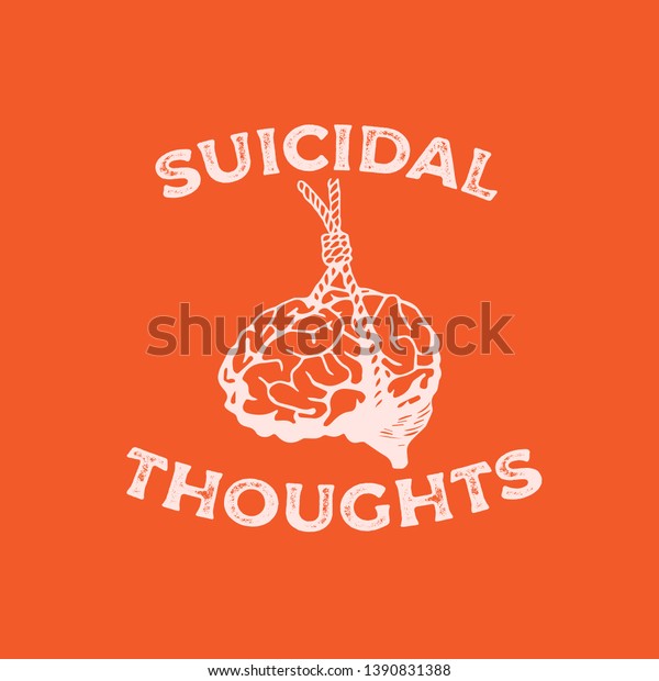 Hanging Brain Illustration Illustration Suicidal Thoughts Stock Vector ...
