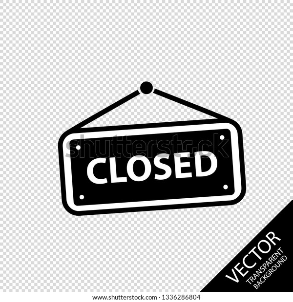 Hanging Closed Sign Vector Illustration Icon Stock Vector (Royalty Free ...