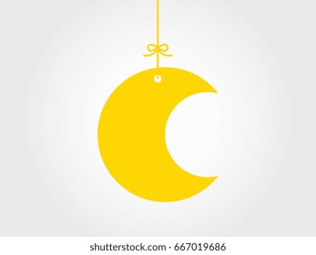 Hanging Crescent Moon Vector Illustration Stock Vector (Royalty Free ...