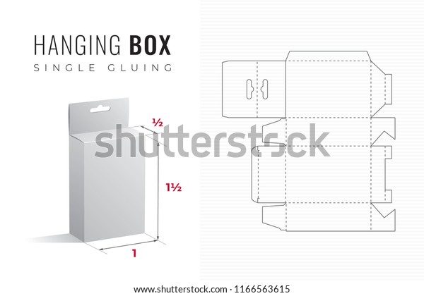 Hanging Packaging Box Die Cut Half Stock Vector (Royalty Free ...