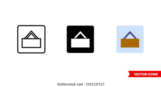 Hanging Sign Window Icon 3 Types Stock Vector (Royalty Free) 1311137117 ...
