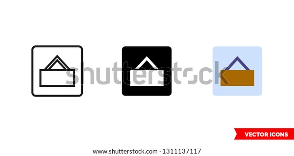Hanging Sign Window Icon 3 Types Stock Vector (Royalty Free) 1311137117 ...