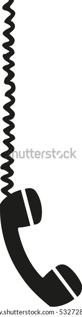 Hanging Telephone Receiver Stock Vector (Royalty Free) 532728805