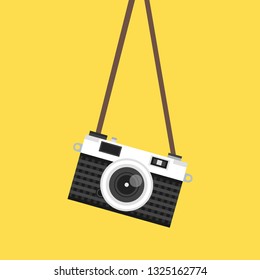 Hanging Vintage Camera Vector Illustration Stock Vector (Royalty Free ...