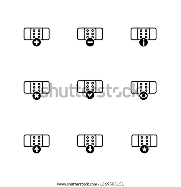 Hansaplast Icon Colored Black White Stock Vector (Royalty Free ...