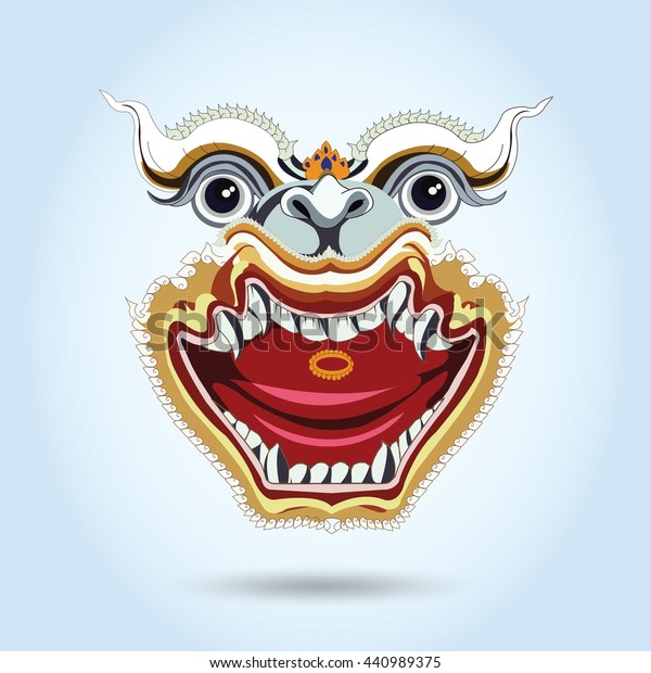 Hanuman Head Vector Illustration On Background Stock Vector (Royalty ...