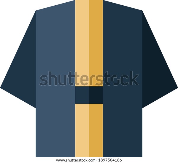 Haori Jacket Vector Illustration Line Color Stock Vector (Royalty Free ...