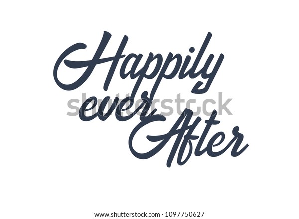 Happily Ever After Hand Drawn Element Stock Vector (Royalty Free ...