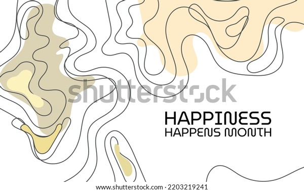Happiness Happens Month Design Suitable Greeting Stock Vector (Royalty ... Happiness Happens Month Design Suitable Greeting Stock Vector (Royalty ...