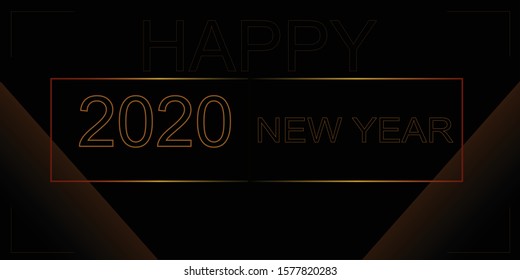 Happy 2020 New Year Background Design Stock Vector (Royalty Free ...