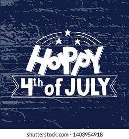 Happy 4th July Vector Illustration Hand Stock Vector (Royalty Free ...