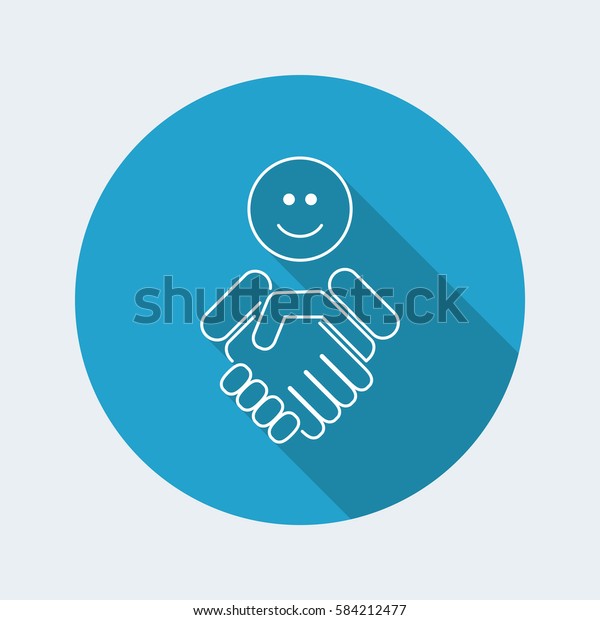 Happy Agreement Icon Thin Series Stock Vector (Royalty Free) 584212477 ...