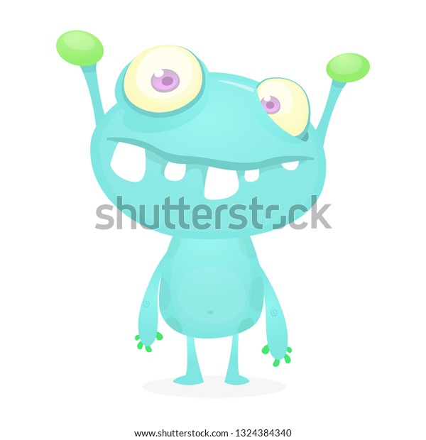 Happy Alien Cartoon Vector Illustration Isolated Stock Vector (Royalty ...