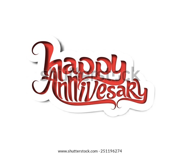 Happy Anniversary Text Design Element Vector Stock Vector (Royalty Free ...