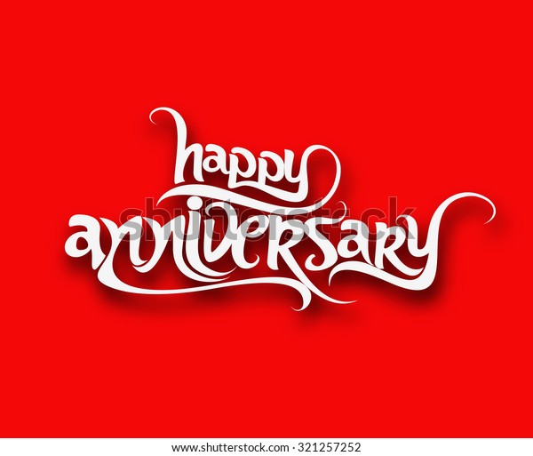 Happy Anniversary Text Design Element Vector Stock Vector (Royalty Free ...