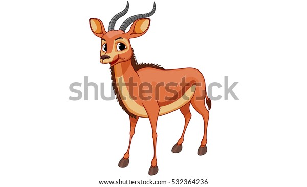 Happy Antelope Cartoon Vector Image Stock Vector (Royalty Free ...