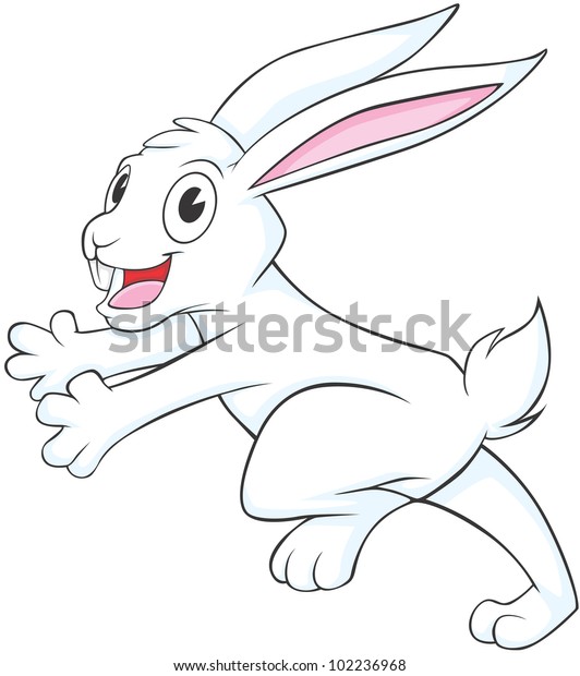Happy Arctic Hare Cartoon Stock Vector (Royalty Free) 102236968 ...