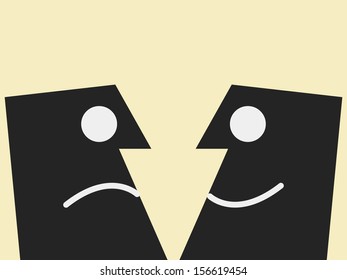 Happy Bad Emotion Stock Vector (Royalty Free) 156619454 | Shutterstock