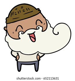 Happy Bearded Man Stock Vector (Royalty Free) 652113631 | Shutterstock