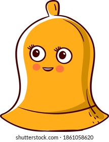 Happy Bell Illustration Vector On White Stock Vector (Royalty Free ...