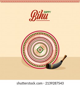 Happy Bihu Celebration Poster Design Mandala Stock Vector (Royalty Free ...