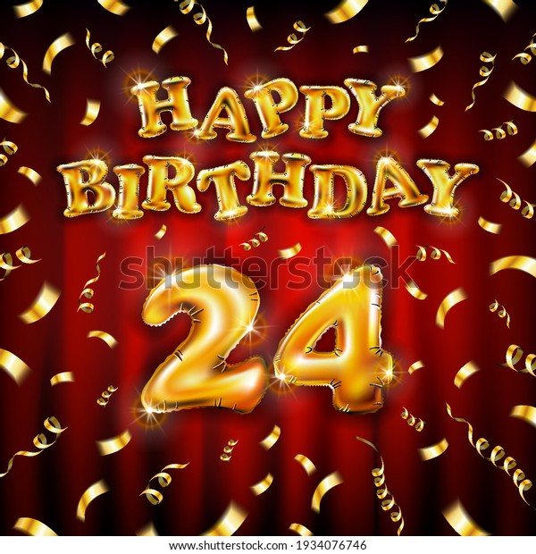 Feliz cumpleaños 24 mensaje hecho de: vector de stock (libre de ...
