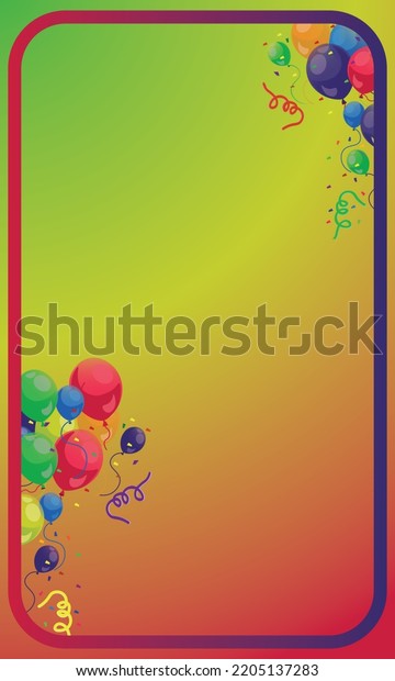 Happy Birthday Background Frame Stock Vector (Royalty Free) 2205137283 ...