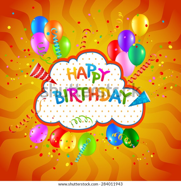 Happy Birthday Background Poster Flyer Brochure Stock Vector (Royalty ...