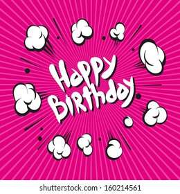 Happy Birthday Backgrounds Comic Book Boom: Vector có sẵn (miễn phí bản ...