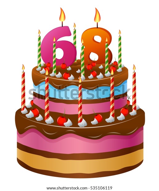 Happy Birthday Cake 68: เวกเตอร์สต็อก (ปลอดค่าลิขสิทธิ์) 535106119 ...