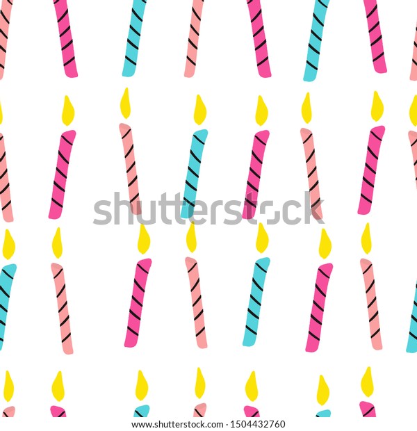 Happy Birthday Candles Pattern Eps 10 Stock Vector (Royalty Free ...