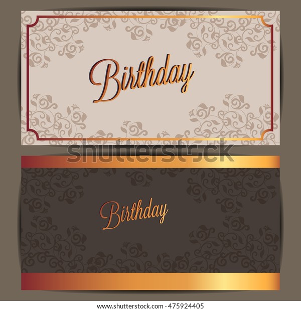 Happy Birthday Card Background Design Stock Vector (Royalty Free ...