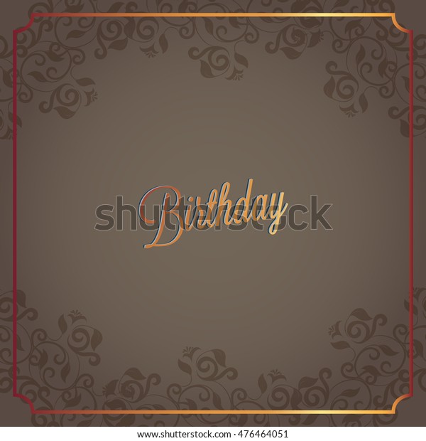 Happy Birthday Card Background Design Stock Vector (Royalty Free ...
