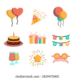 Cartoon Birthday Icon: เวกเตอร์สต็อก (ปลอดค่าลิขสิทธิ์) 84456853 ...