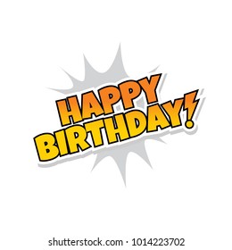 Happy Birthday Greeting Explosion Splash Text Stock Vector (Royalty ...