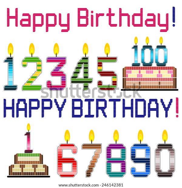 Happy Birthday Greeting Theme Design Elements Stock Vector (Royalty ...