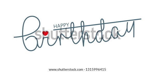 Stock vektor „Happy Birthday Line Art Vector“ (bez autorských poplatků ...