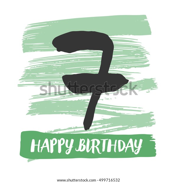 Happy Birthday Number 7 Vector Illustration Stock Vector (Royalty Free ...