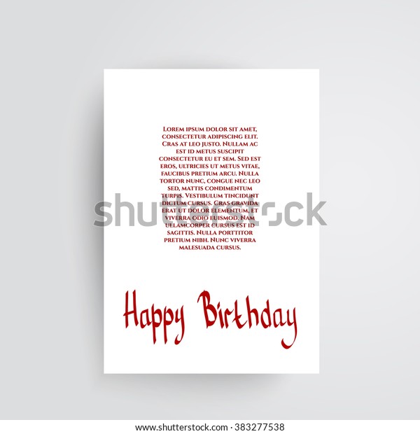 Happy Birthday Script Hand Lettering Style Stock Vector (Royalty Free ...