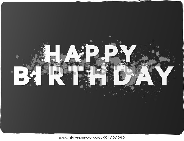 Happy Birthday Splash Text Vector Illustration Stock Vector (Royalty ...