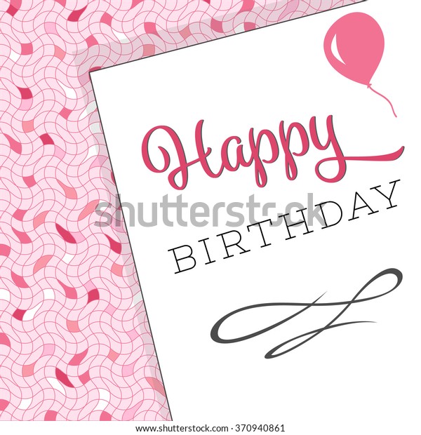 Happy Birthday Text Card Vector Illustration Stock Vector (Royalty Free ...