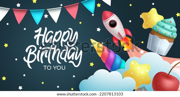 Happy Birthday Vector Background Design Birthday Stock Vector (Royalty ...