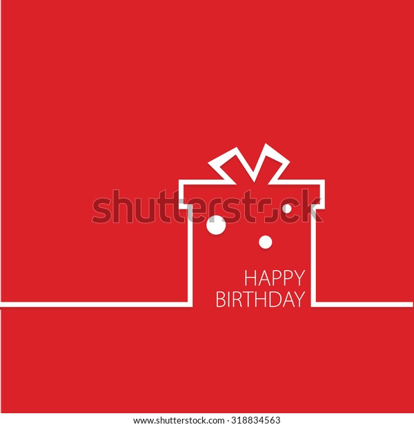 Happy Birthday Vector Red Color Stock Vector (Royalty Free) 318834563 ...