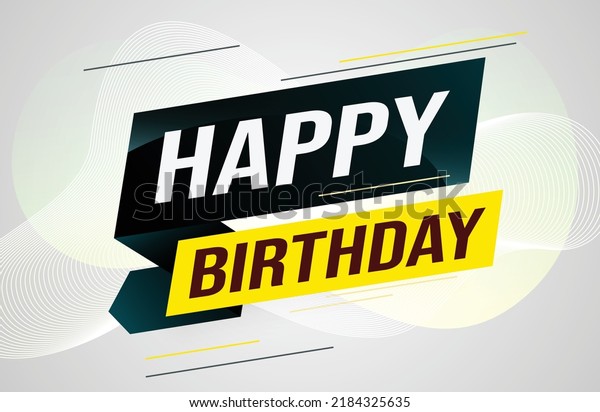 concepto de palabra de feliz cumpleaños: vector de stock (libre de ...